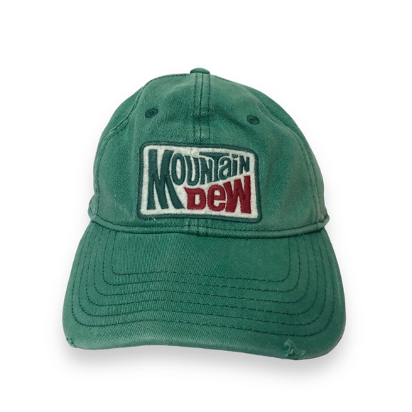 Mountain Dew | Accessories | Mountain Dew Embroidered Patch Logo Fitted ...